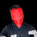 Red Hooder Full Face Mask Handmade Unisex Helmet Hand Painted Mask ...