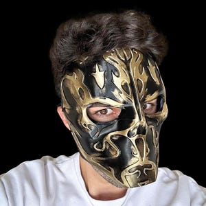 Skull Full Face Cosplay Mask Hunter Unisex Helmet Hand Painted Mask ...