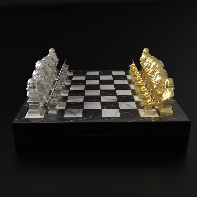 Nobel Laureate Chess Set: Einstein, Curie, Turing - Custom Color ...