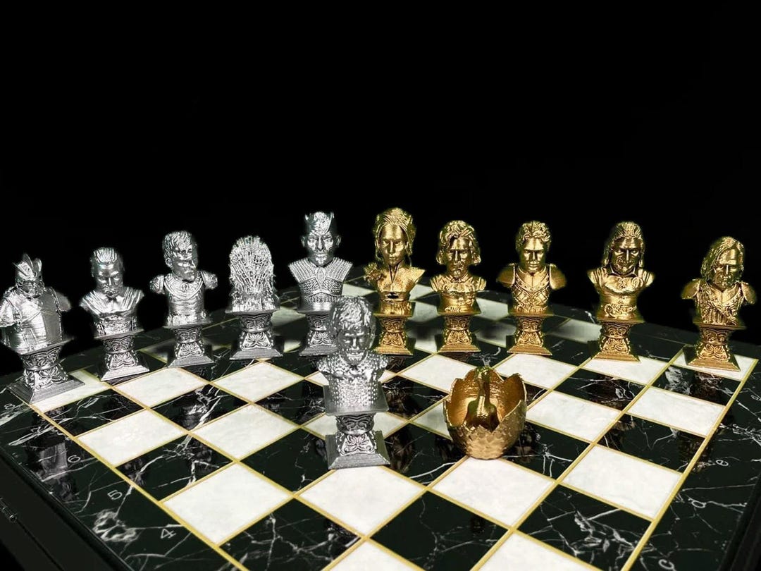 Personalized Thrones Chess Set: Custom Chessboard, Handmade - Etsy