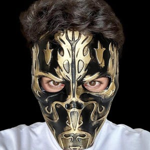 Skull Full Face Cosplay Mask Hunter Unisex Helmet Hand Painted Mask ...