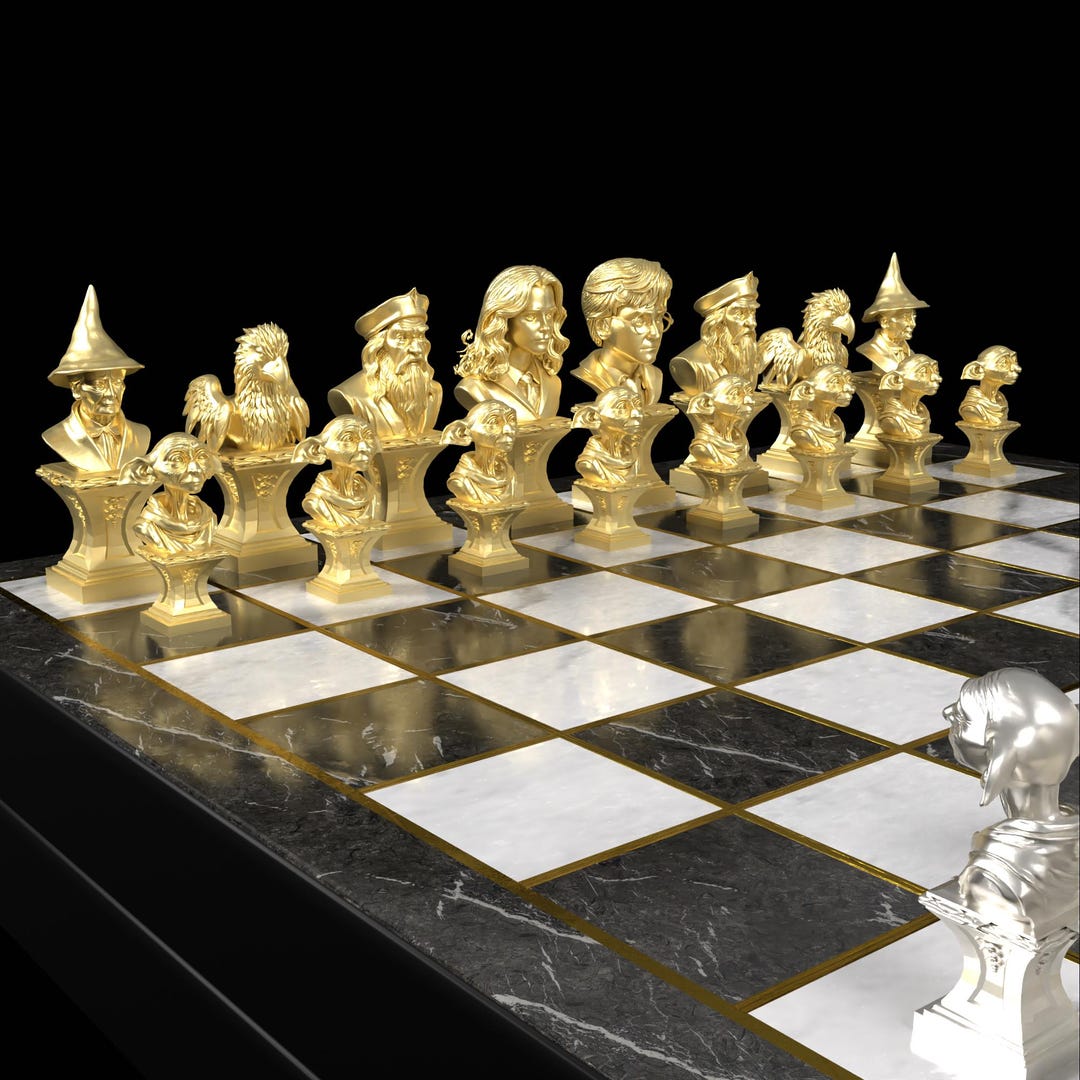 Wizard Chess Set: Personalized Handmade Board Game - Etsy