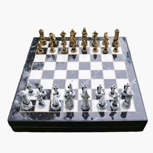 Paladin Metal Chess Set: Foldable Luxury Collectible With Storage - Etsy