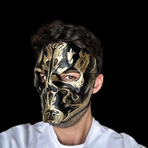 Skull Full Face Cosplay Mask Hunter Unisex Helmet Hand Painted Mask ...
