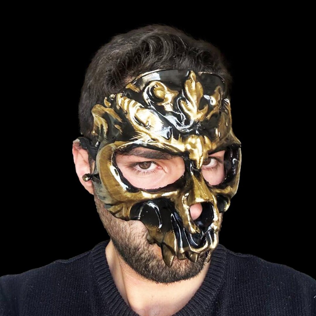 Dark Baroque Skull Mask: Gothic Cosplay Helmet, Personalized Colors - Etsy