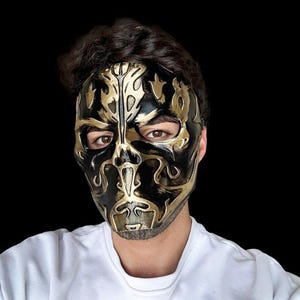 Skull Full Face Cosplay Mask Hunter Unisex Helmet Hand Painted Mask ...