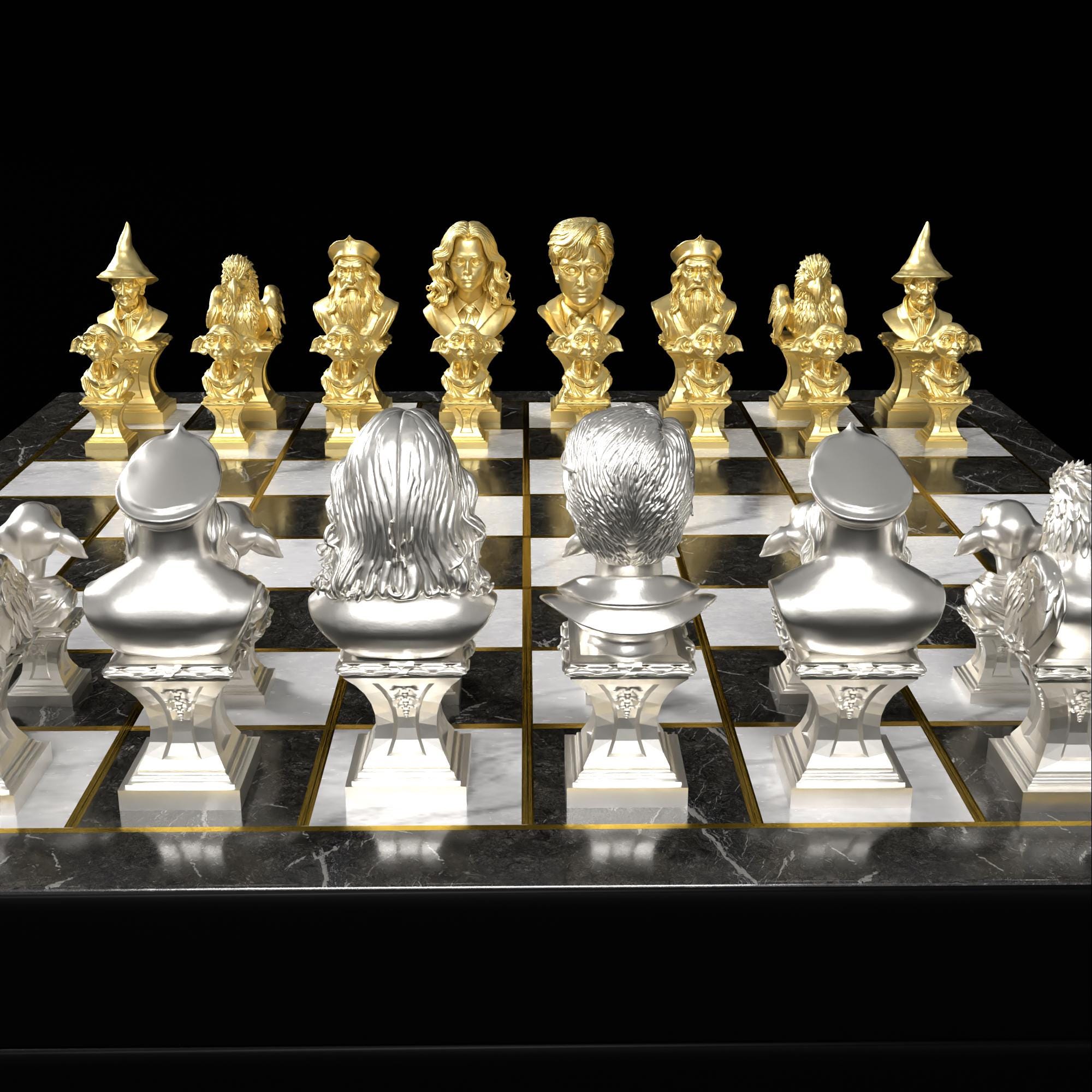 Wizard Chess Set: Personalized Handmade Board Game - Etsy