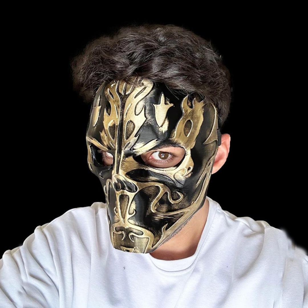 Skull Full Face Cosplay Mask Hunter Unisex Helmet Hand Painted Mask ...