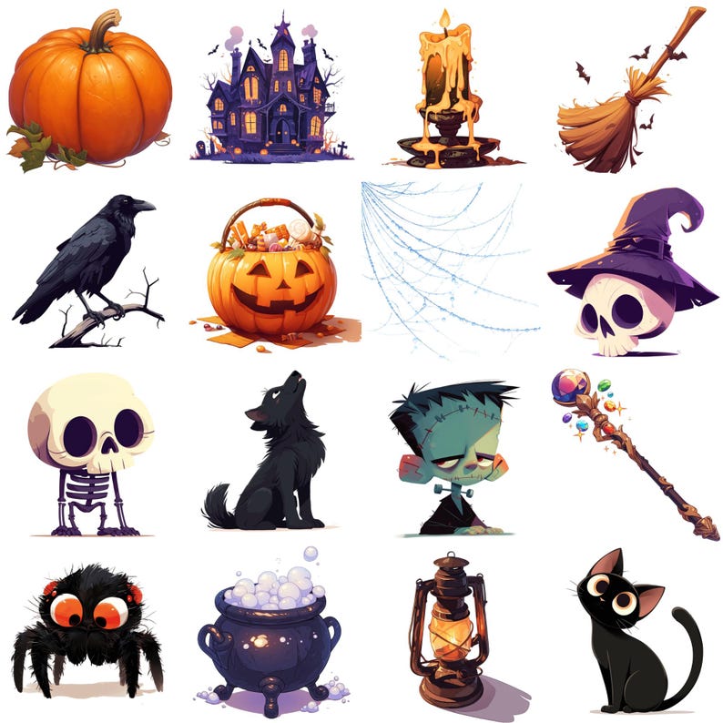 Cute Halloween Clipart | Png Transparent Background | Commercial Use ...