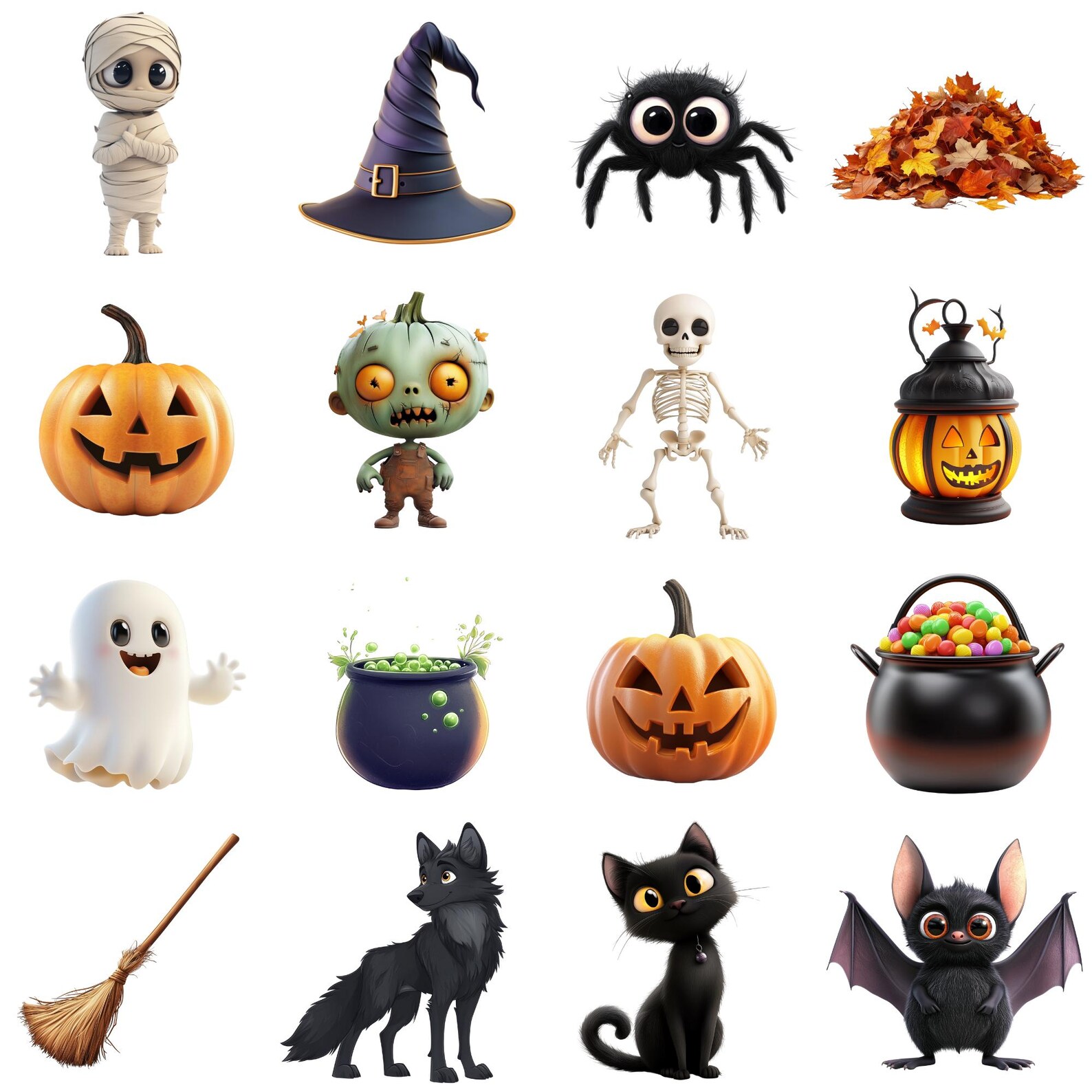 Cute Halloween Clipart | Png Transparent Background | Commercial Use ...
