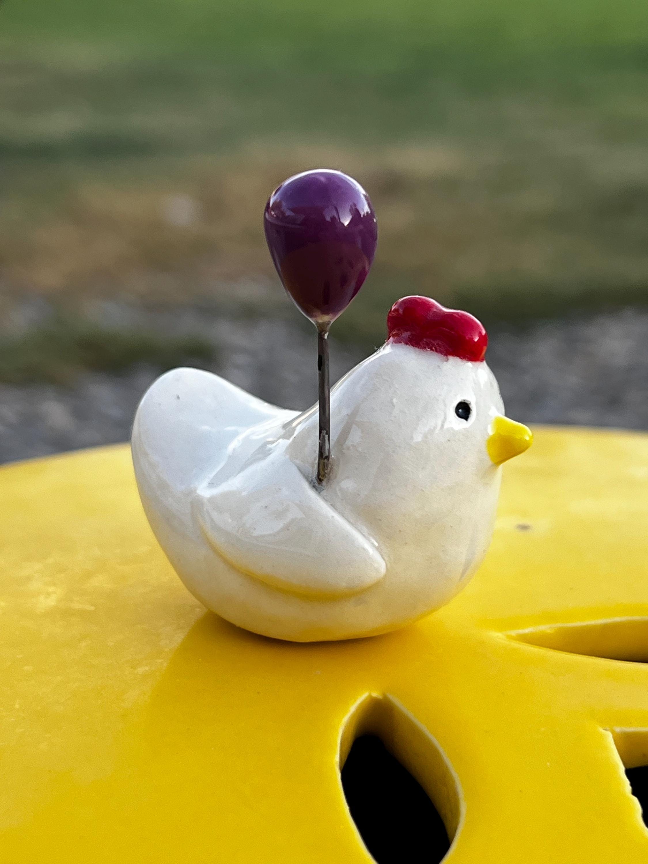 Ceramic Chicken With BALLOON - Etsy