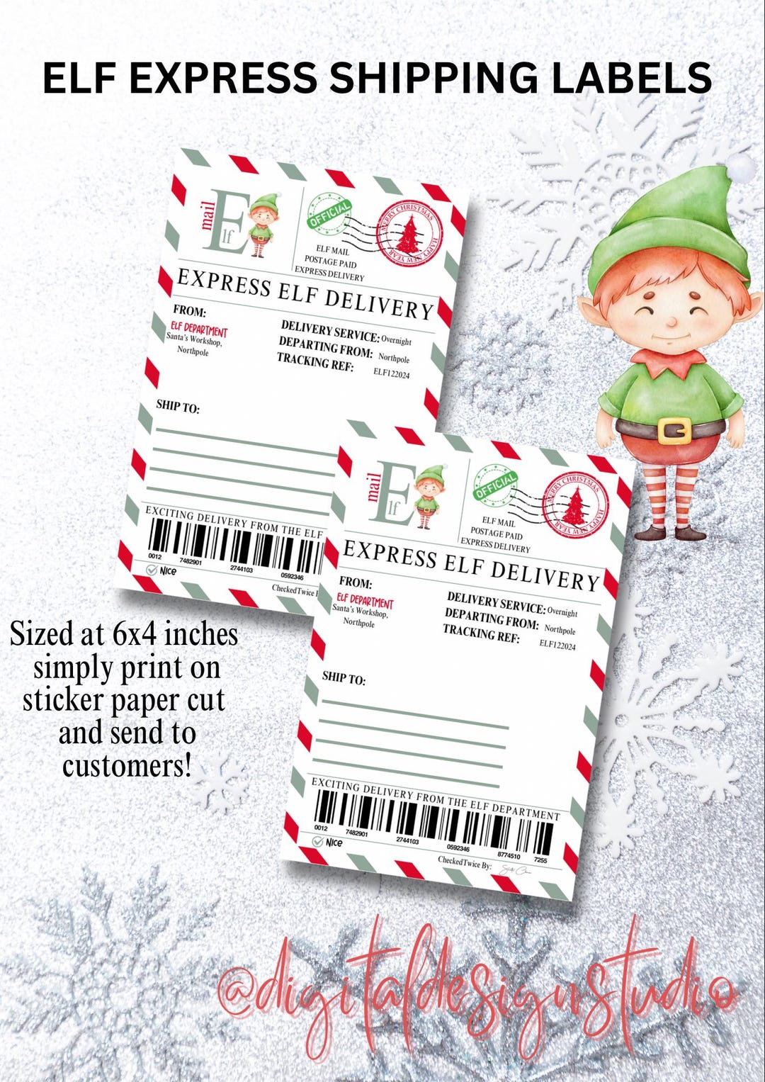 Elf Printable | Digital Download | Instant Download | Elf Gift | Elf ...