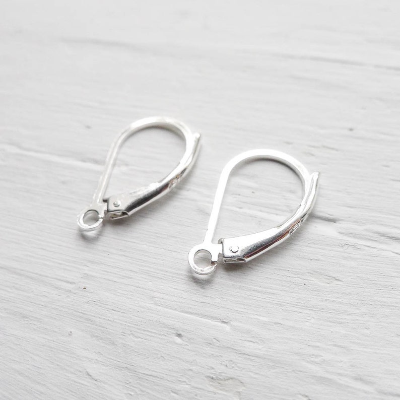 Sterling Silver Leverback Earwires Lever Back Earring Hooks - Etsy