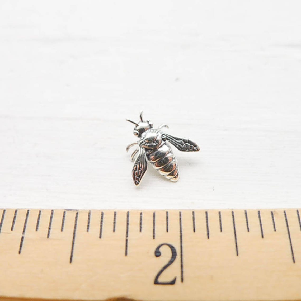 Sterling Silver Bee Component Realistic Honeybee for Jewelry - Etsy