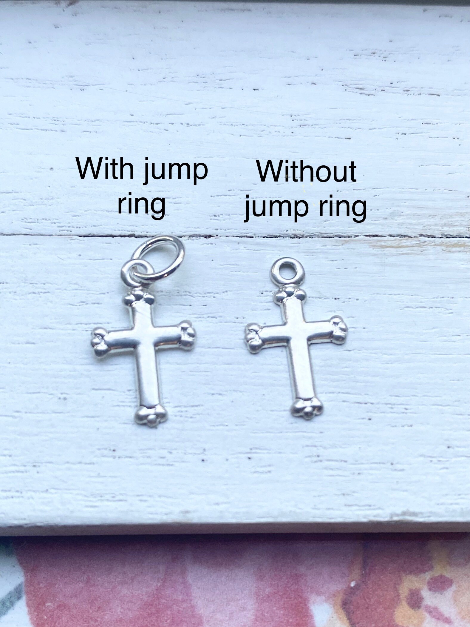Tiny Silver Cross Charms Fancy Small Sterling Crosses Pendants for ...