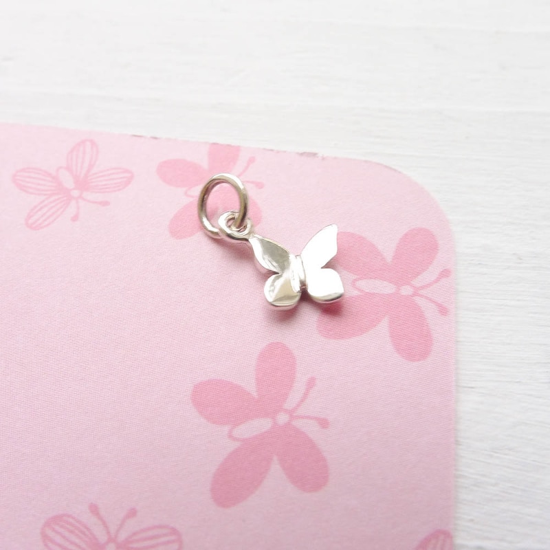 Tiny Butterfly Charm - Etsy