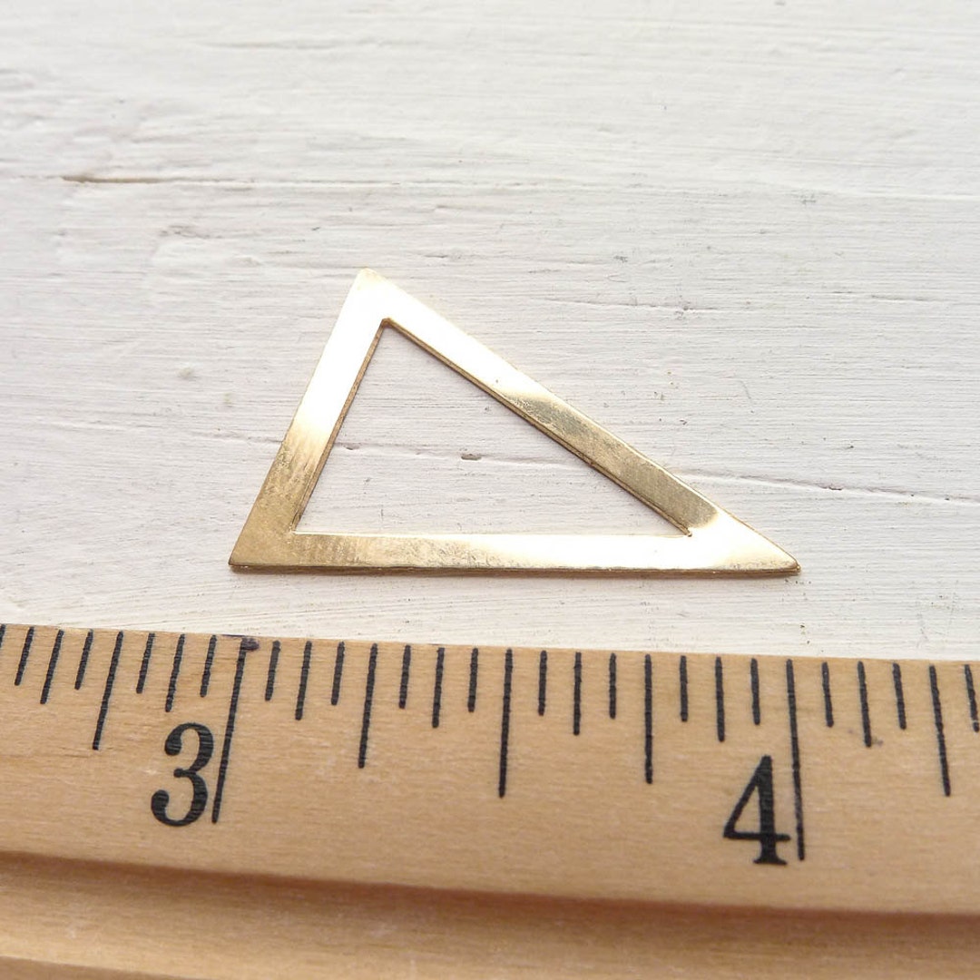 Gold Filled Large Triangle Outline Open Tri Angle Charm or Link ...