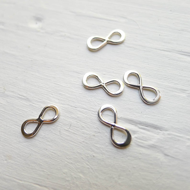 Teeny Tiny Infinity Link Sterling Silver Infinity Charm - Etsy