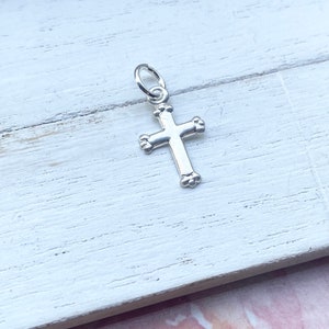 Tiny Silver Cross Charms Fancy Small Sterling Crosses Pendants for ...