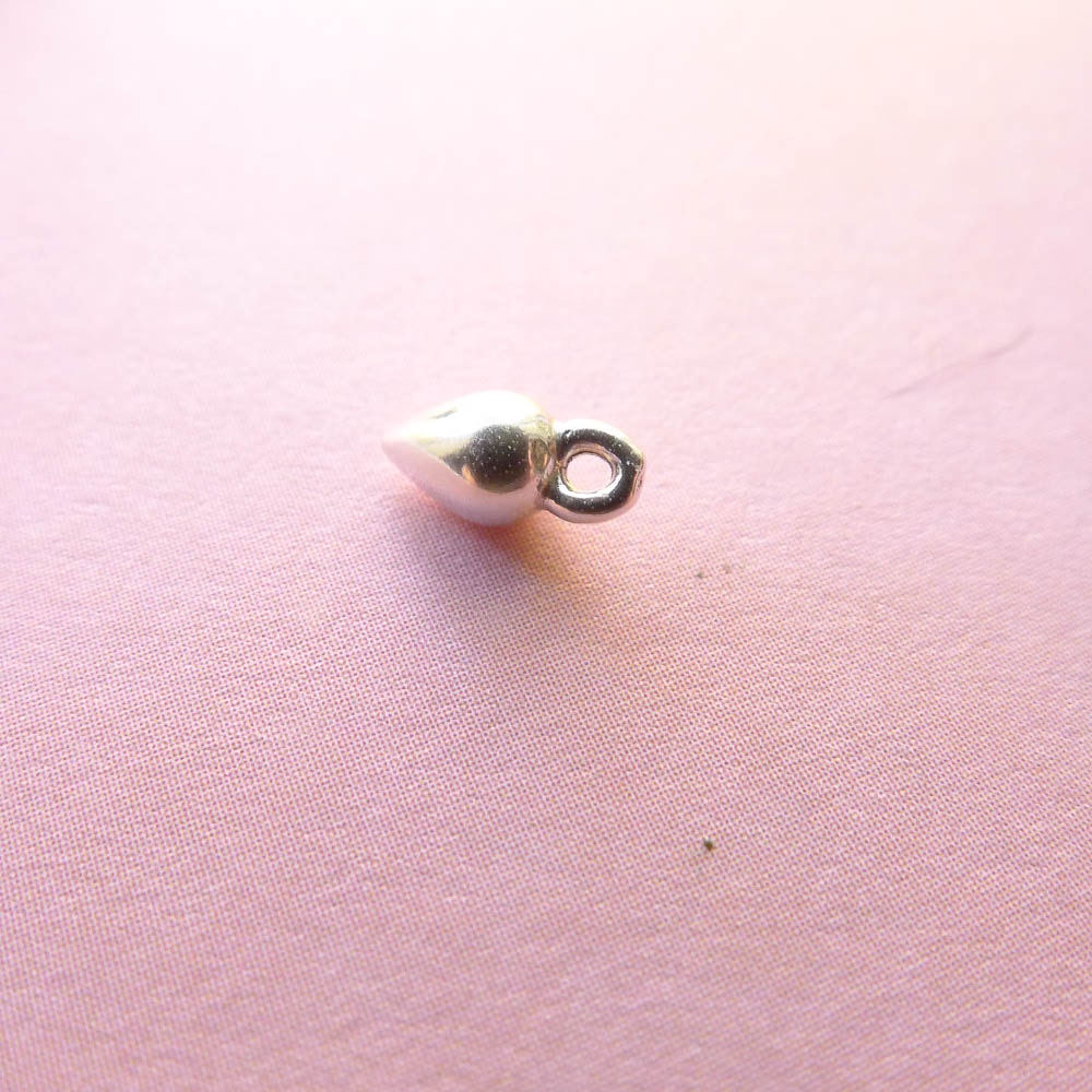 Tiny Spike Charm Pointy Pear Drop Sterling Silver CR696337 | Etsy