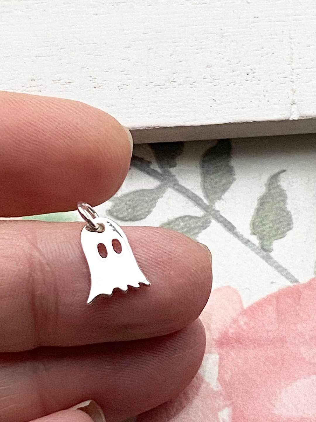 Ghost Charm Sterling Silver Cute Spooky Pendant (CNA1388) - Etsy