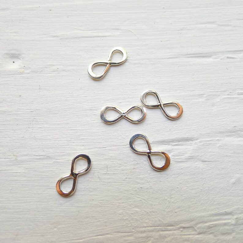Teeny Tiny Infinity Link Sterling Silver Infinity Charm - Etsy