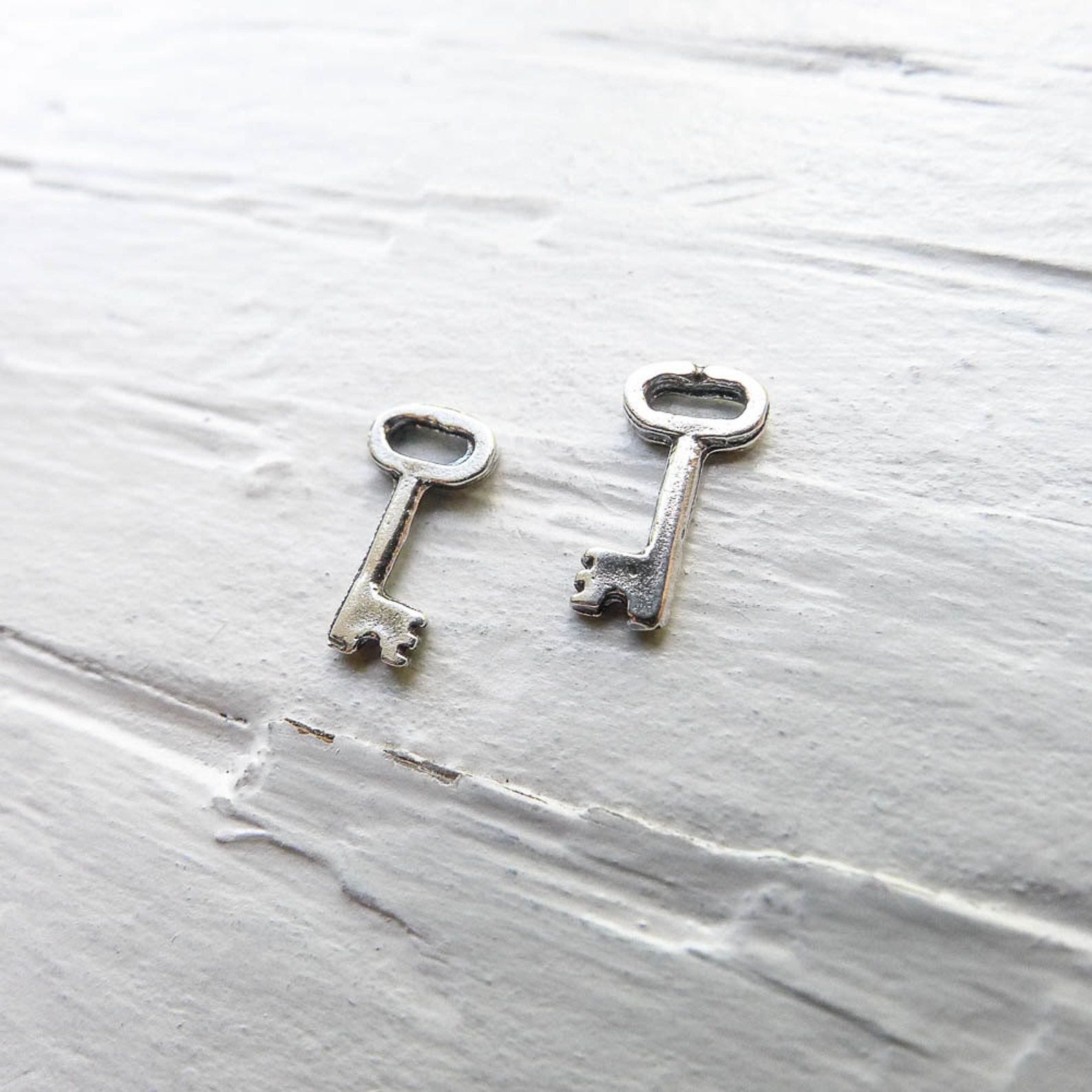 Tiny Key Charm Very Small Sterling Silver Keys for Jewelry Making ...