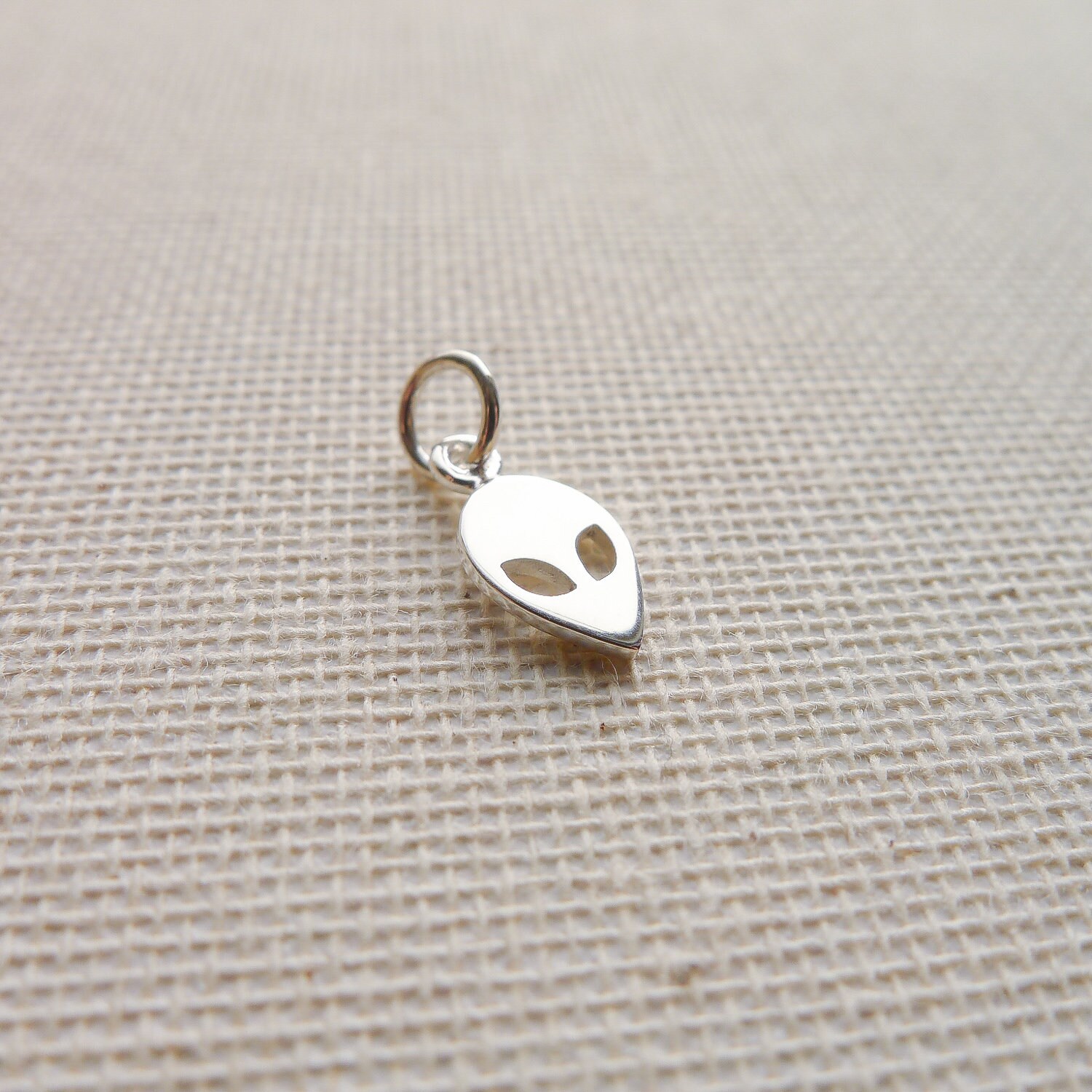 Alien Charm Sterling Silver Tiny Extra Terrestrial Pendant Area 51 ...