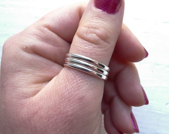 Size 5 Small Sterling Silver Band 2mm Plain Finger Rings for | Etsy