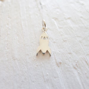 Rocket Charm Sterling Silver Pendant Ship UFO Jewelry (CNA1584) - Etsy