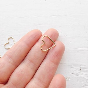 Gold Wire Heart Charm Link Gold Filled Open Heart Pendant (LHGF540) - Etsy