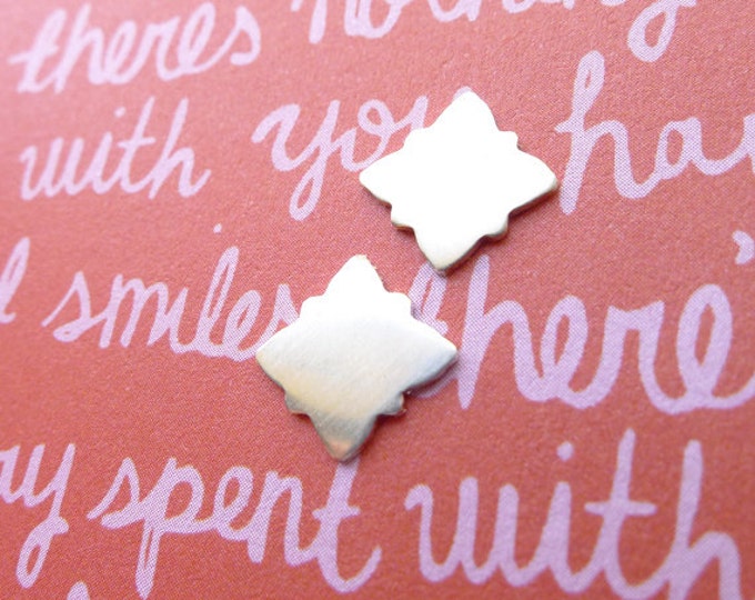 Fancy Square or Diamond Blank Sterling Silver Unique Shape - Etsy