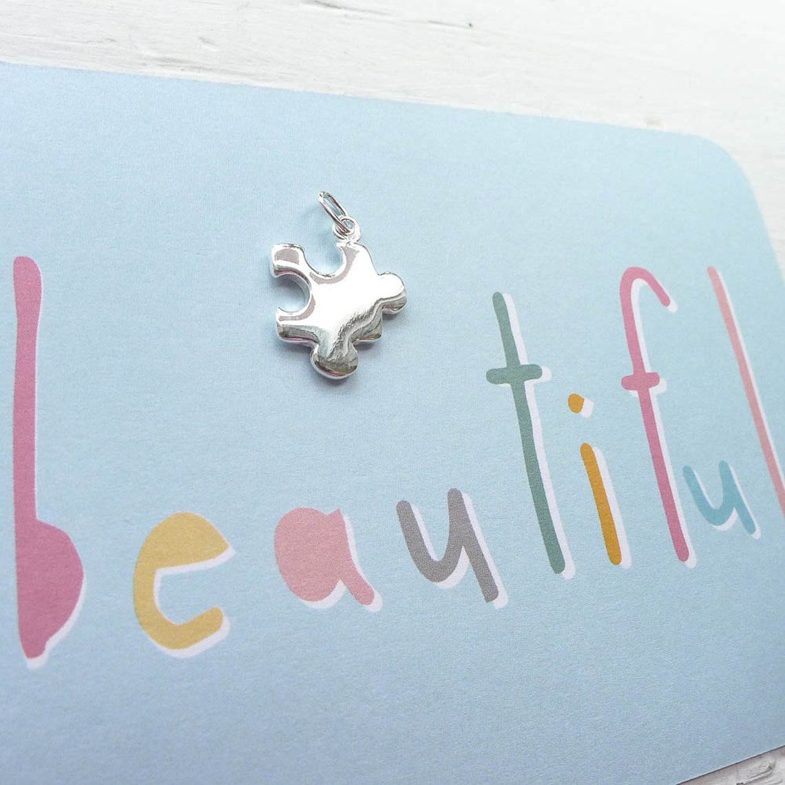 Puzzle Piece Charm Sterling Silver Jigsaw Puzzle Pendant | Etsy