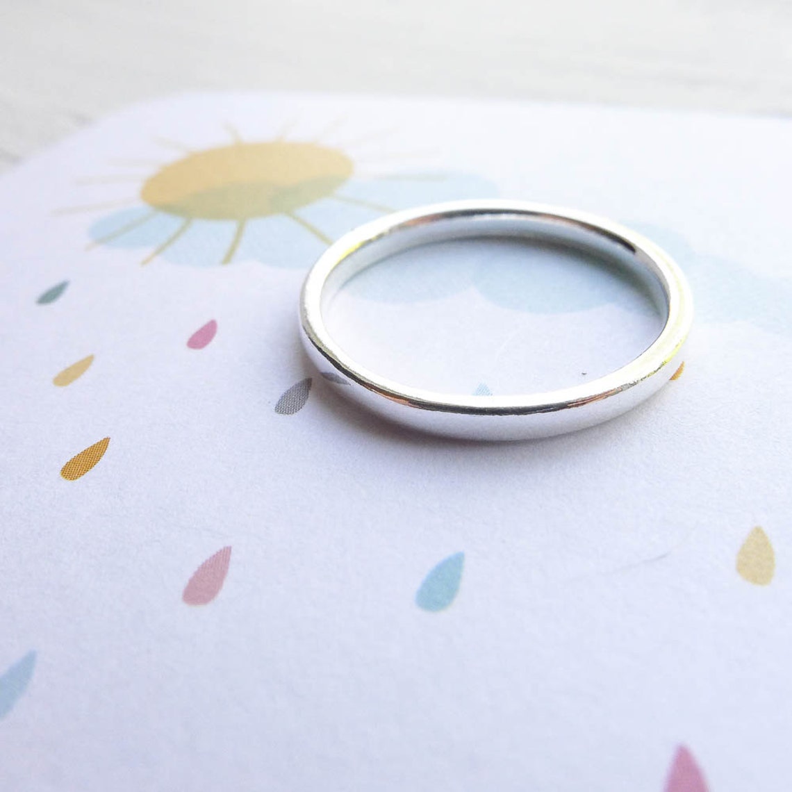 Sterling Silver Ring Band Size 7 Ring 2mm Plain Finger Rings - Etsy