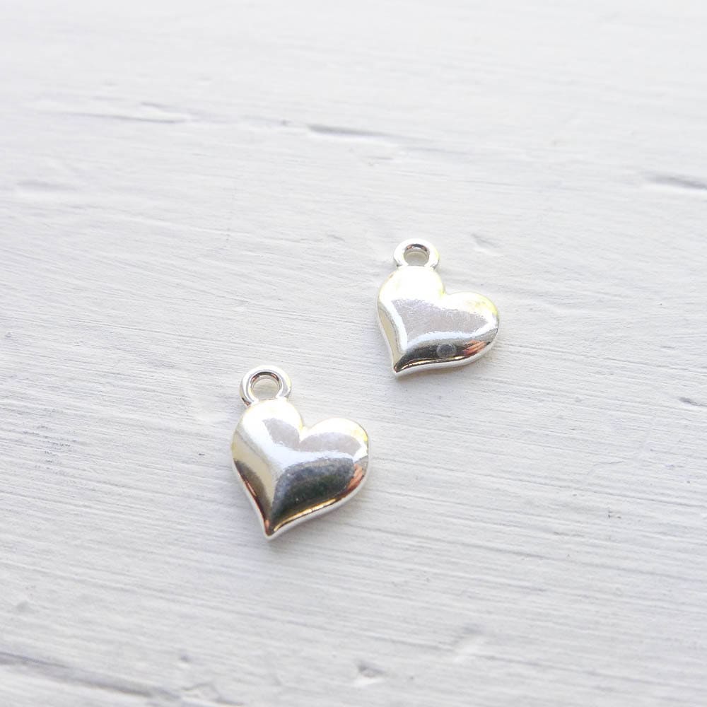 Heart Charm Sterling Silver Heart Pendant for Bracelet - Etsy