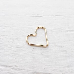 Gold Wire Heart Charm Link Gold Filled Open Heart Pendant (LHGF540) - Etsy