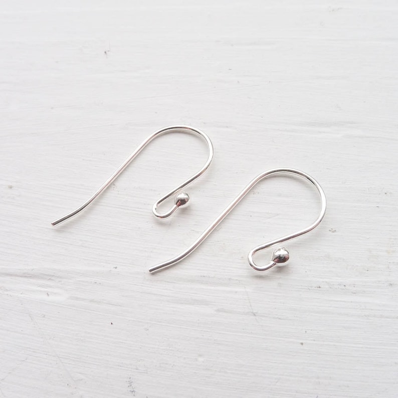 Sterling Silver French Hook Ear Wires Pair With Balls Earring - Etsy