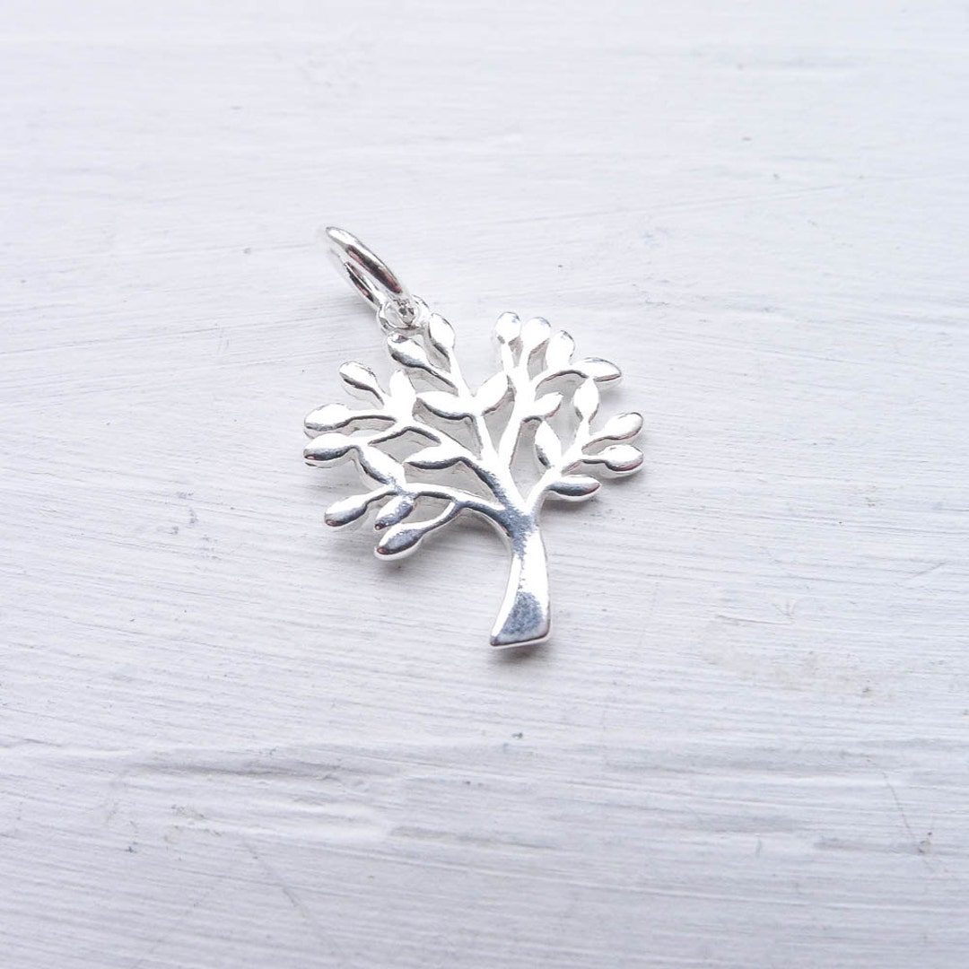 Tree Charm Sterling Silver Pendant for Jewelry Making CHS7245 - Etsy