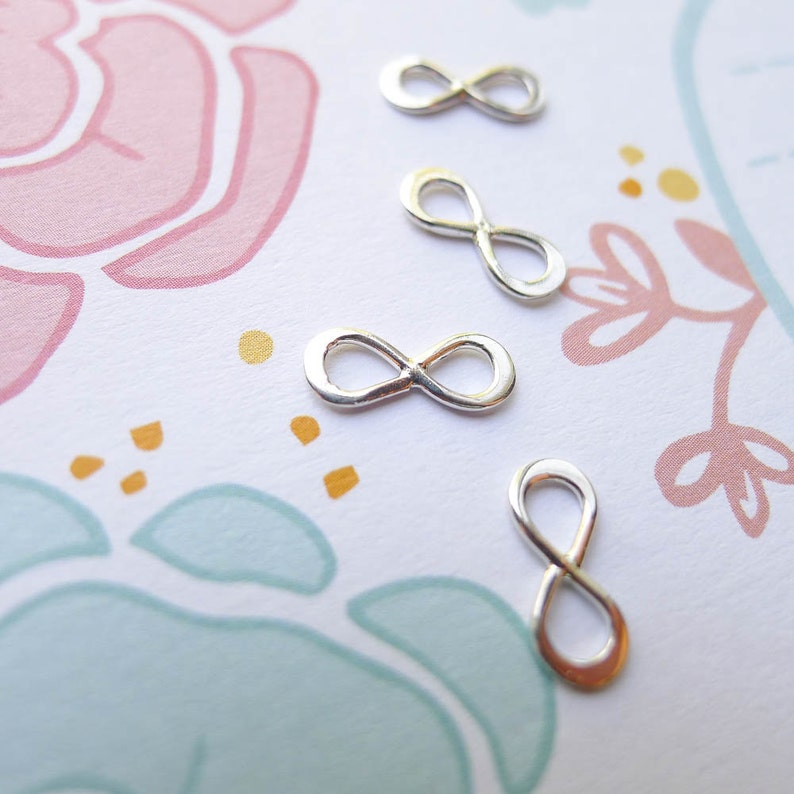 Teeny Tiny Infinity Link Sterling Silver Infinity Charm - Etsy