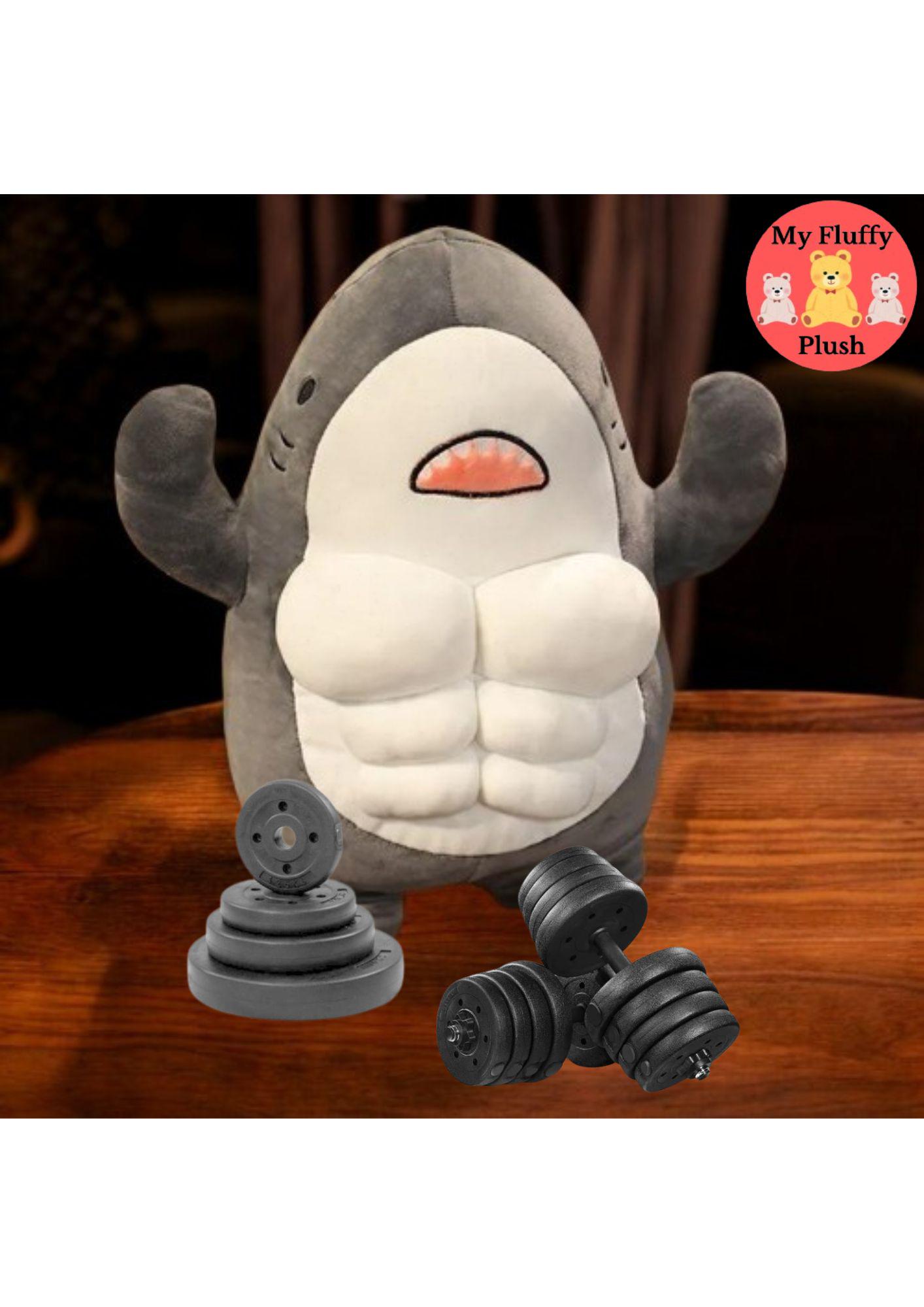 Muscular Sharks Adorable Soft Plush Toys Kawaii Sea Animals in Various ...