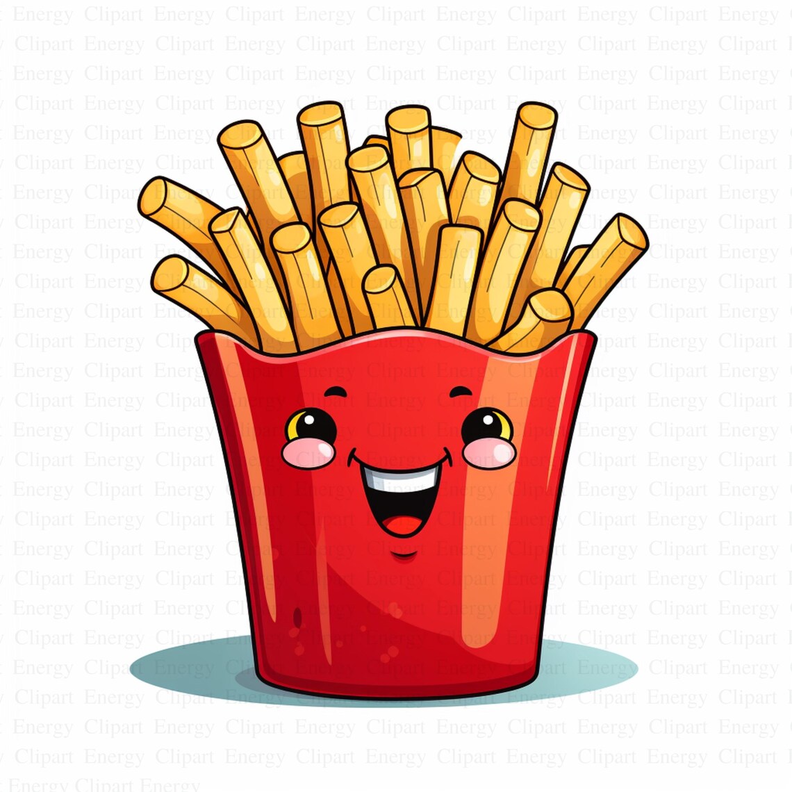 Cute French Fries Clipart 5 High Quality Jpg's Digital Download Fries ...