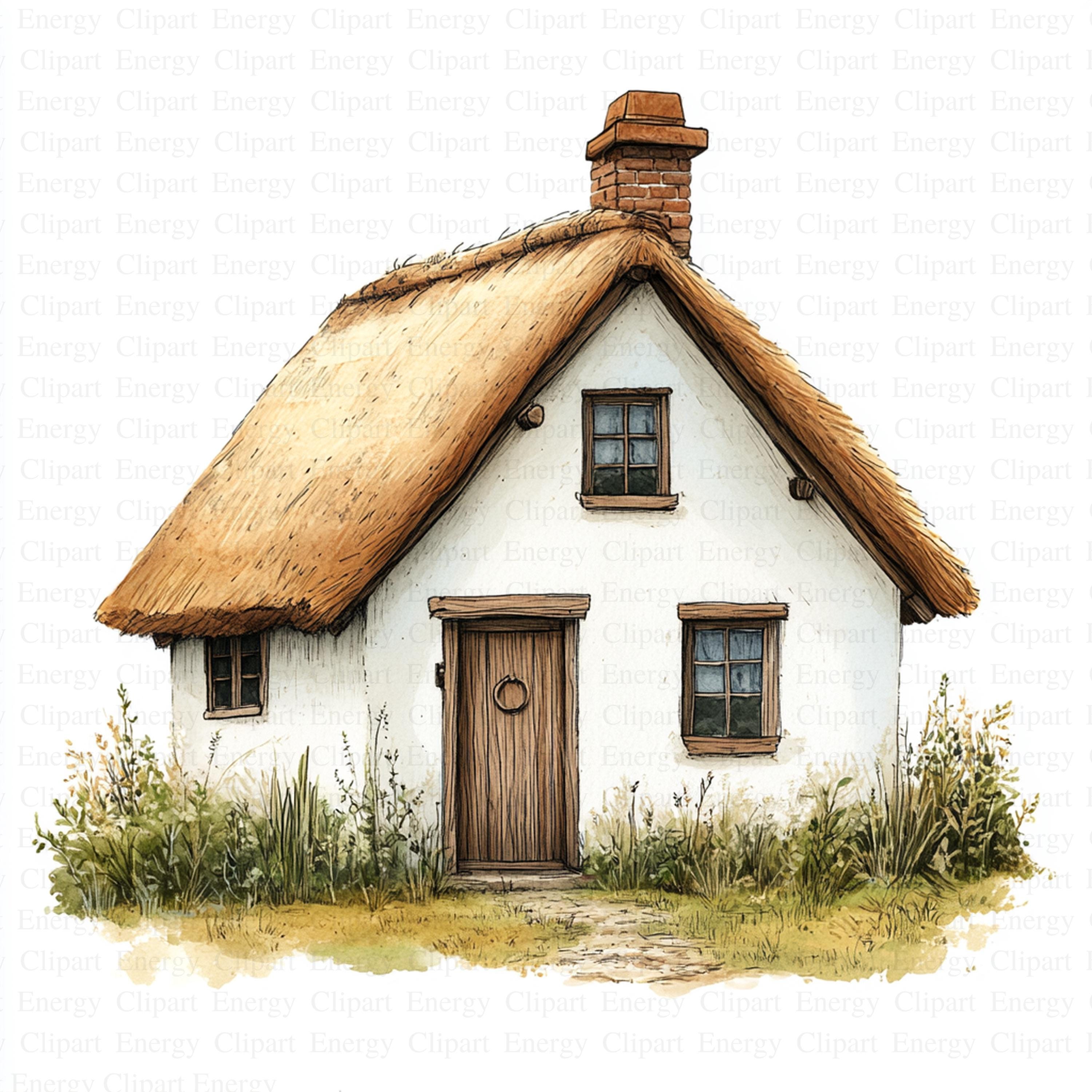 Watercolor Cottagecore Clipart | 5 High Quality Jpg's | Digital ...