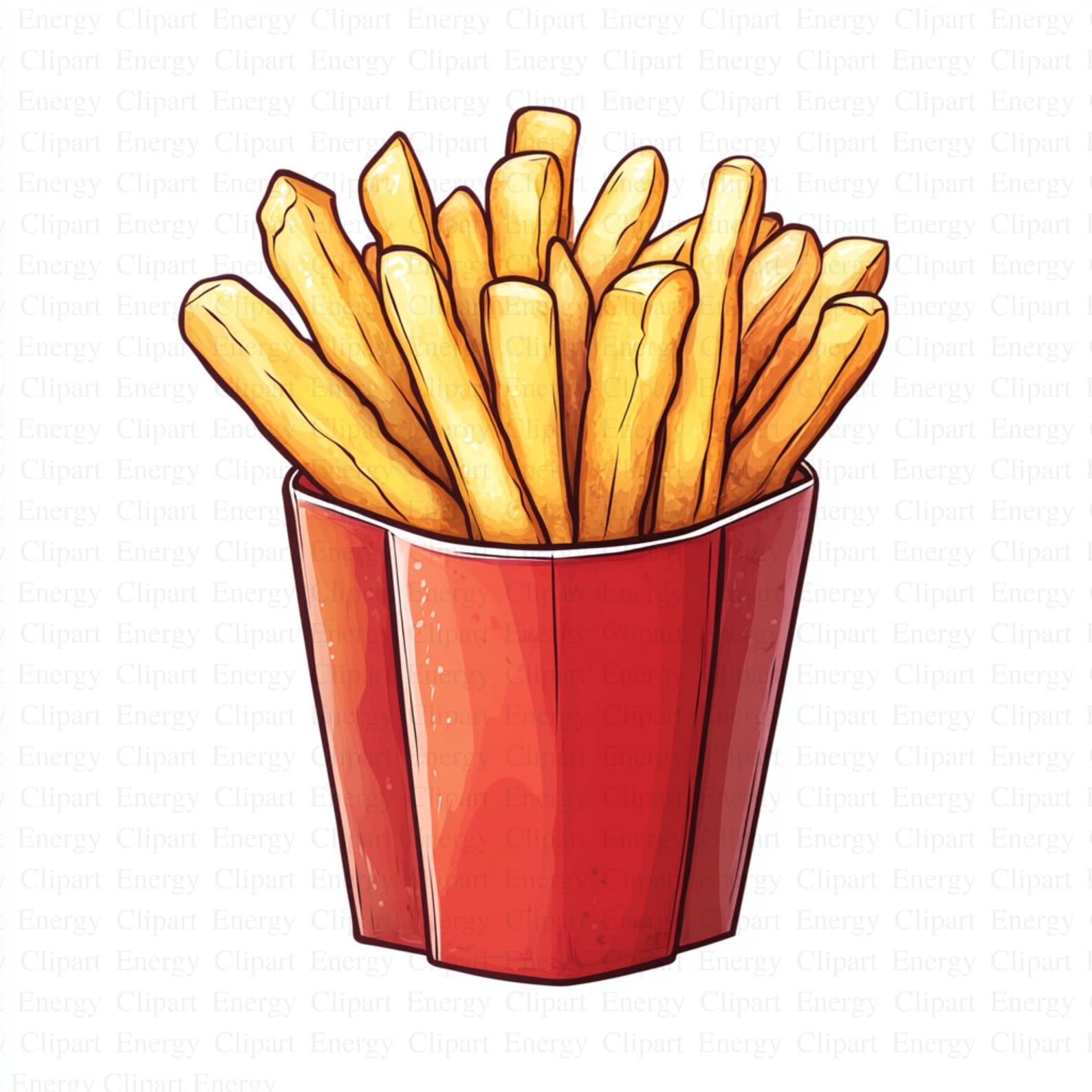 French Fries Clipart | 5 High Quality Jpg's | Digital Download | Fries ...