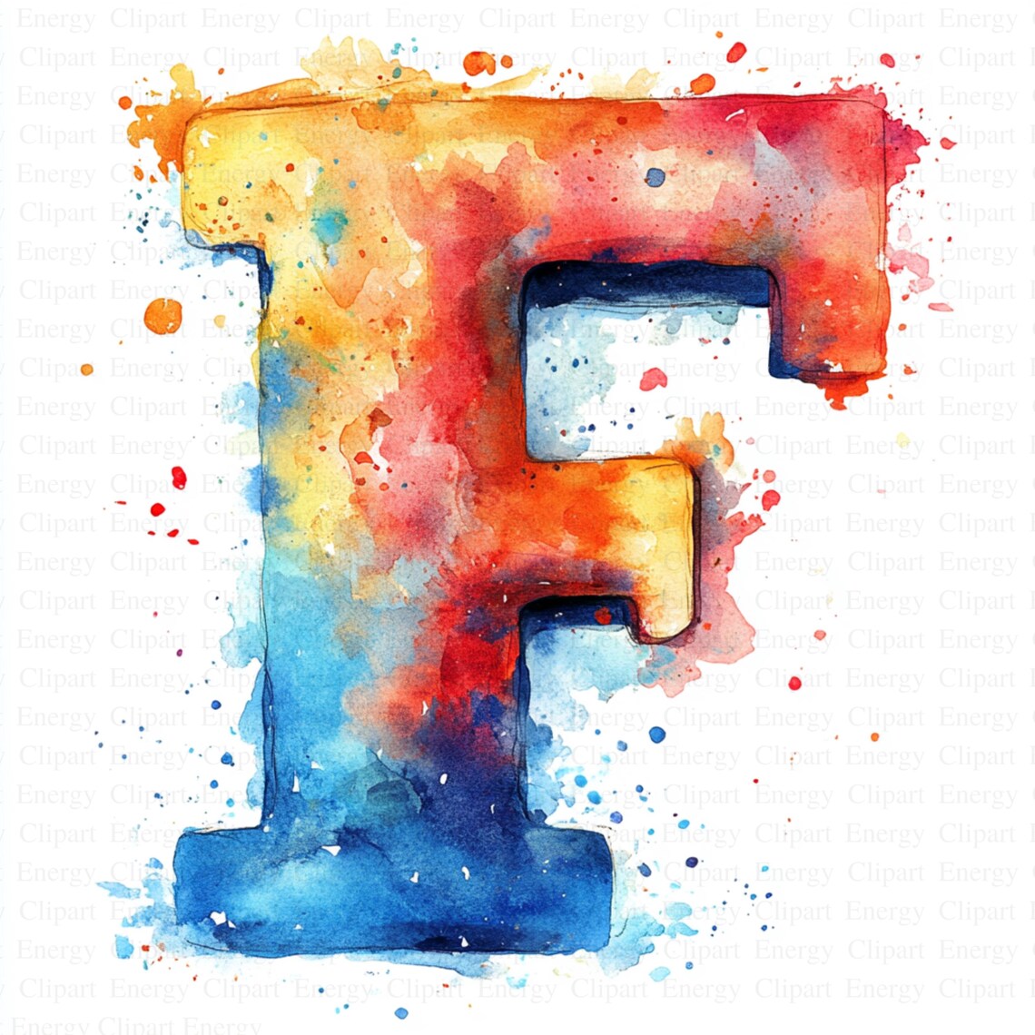 Letter F Clipart | 5 High Quality Jpg's | Digital Download | Decorative ...