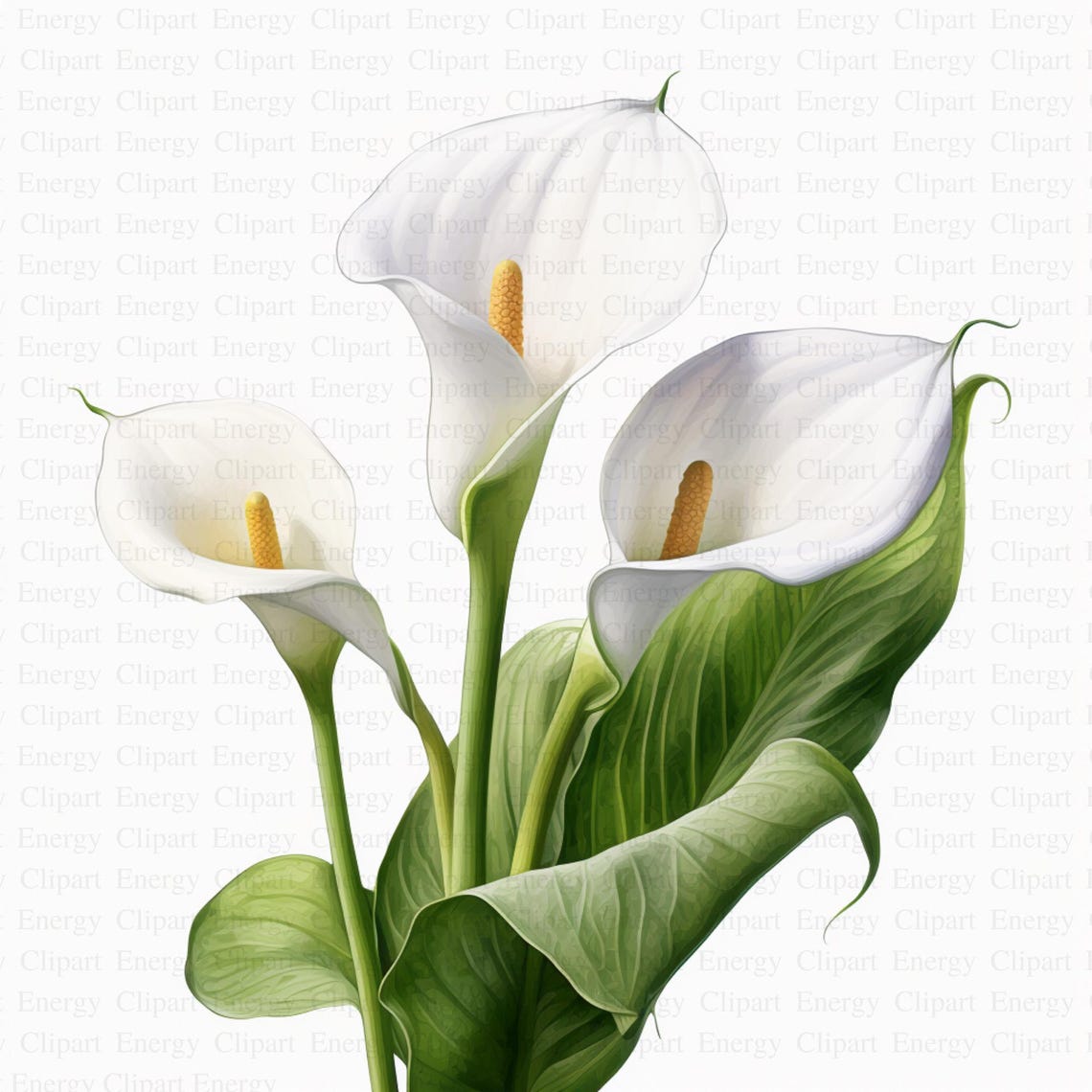 Calla Lilies Clipart | 5 High Quality Jpgs | Digital Download | Card ...