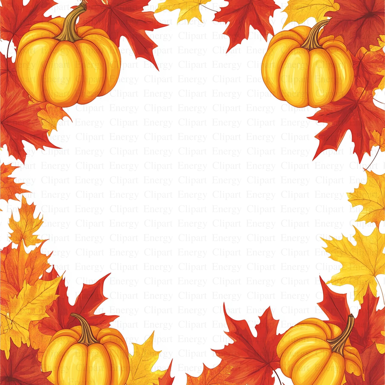 Autumn Border Clipart | 5 High Quality Jpg's | Digital Download | Fall ...