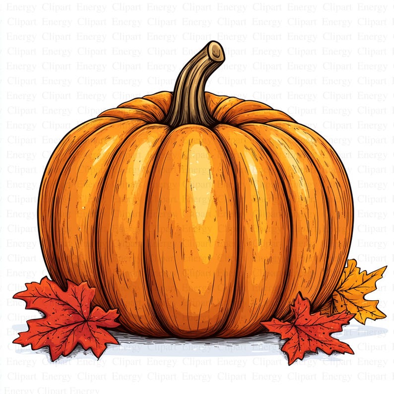 Autumn Pumpkin Clipart | 5 High Quality Jpg's | Digital Download | Fall ...