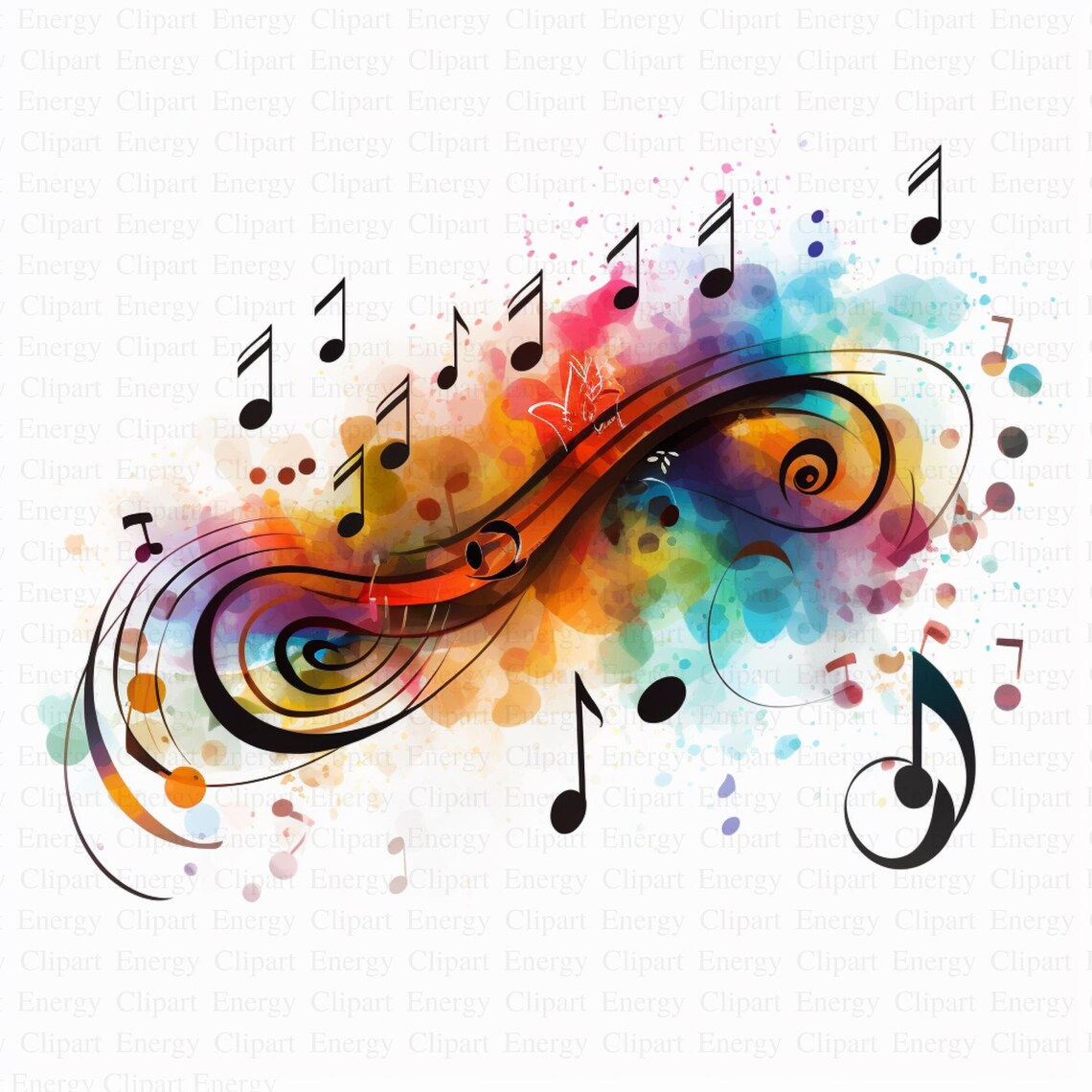 Music Notes Clipart 5 High Quality Jpg's Digital Download Musical Art ...