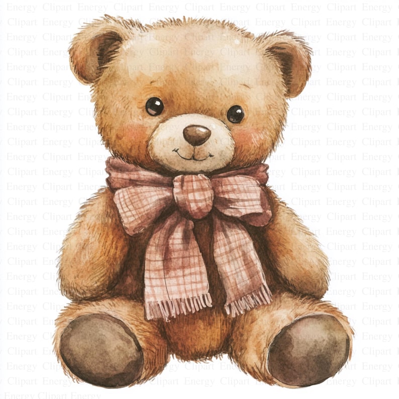 Teddy Bear Clipart | 5 High Quality Jpg's | Digital Download | Boho ...