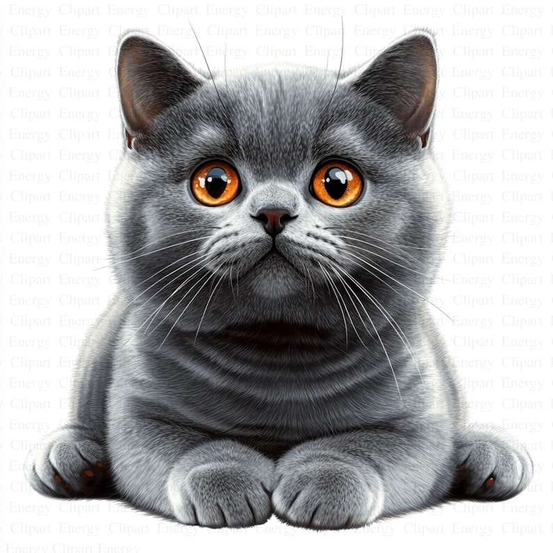 British Shorthair Cats Clipart | 5 High Quality Jpg's | Digital ...